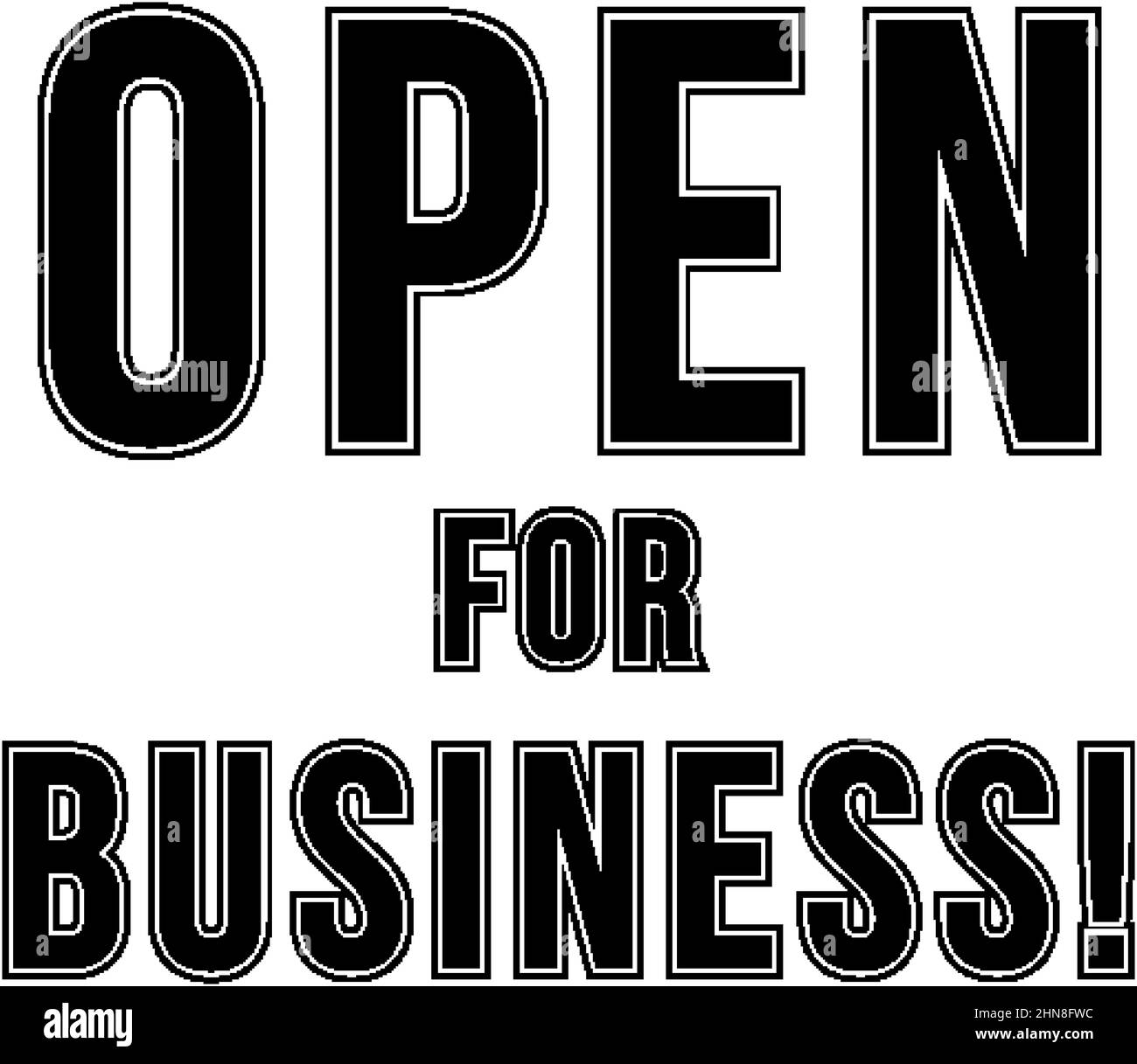 Open for business typography design illustration Stock Vector Image ...