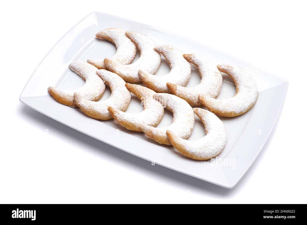 Traditional German or Austrian Vanillekipferl vanilla kipferl cookies ...