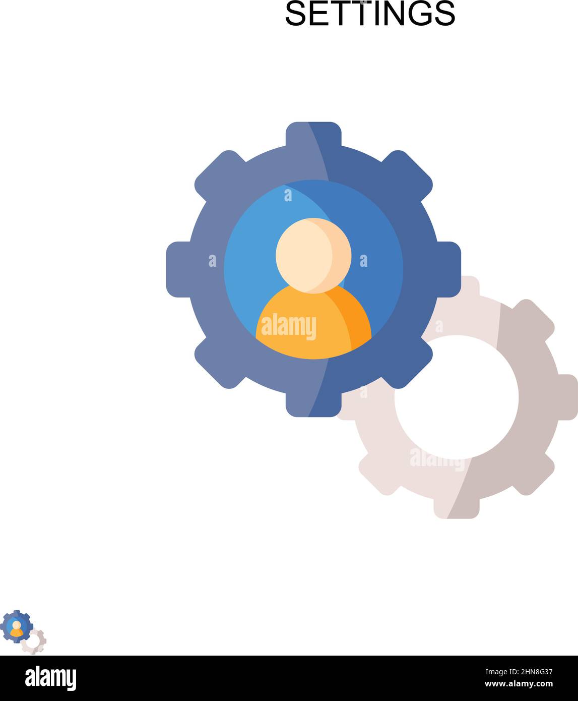 Settings Simple vector icon. Illustration symbol design template for ...