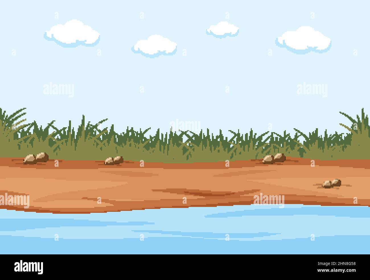 Empty nature ground scene illustration Stock Vector Image & Art - Alamy