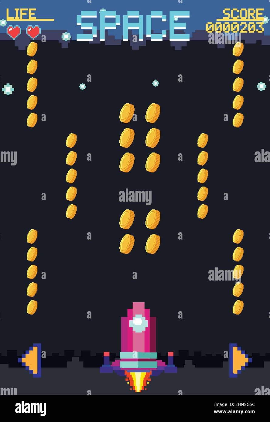 Space game user interface template illustration Stock Vector Image ...