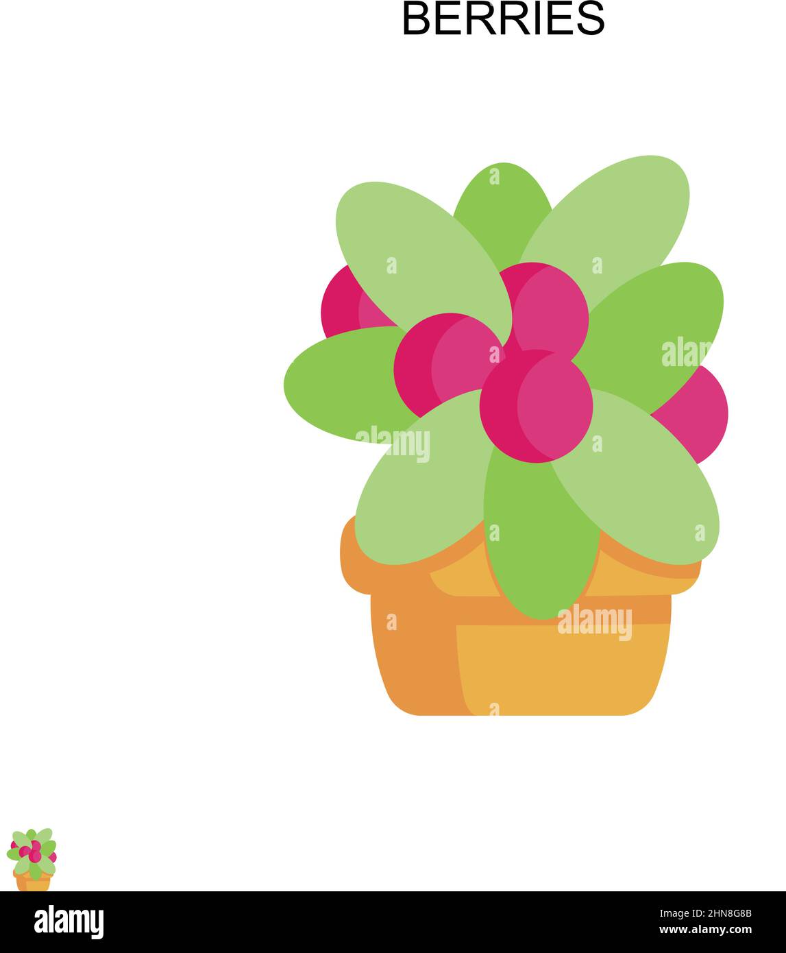 Berries Simple vector icon. Illustration symbol design template for web ...