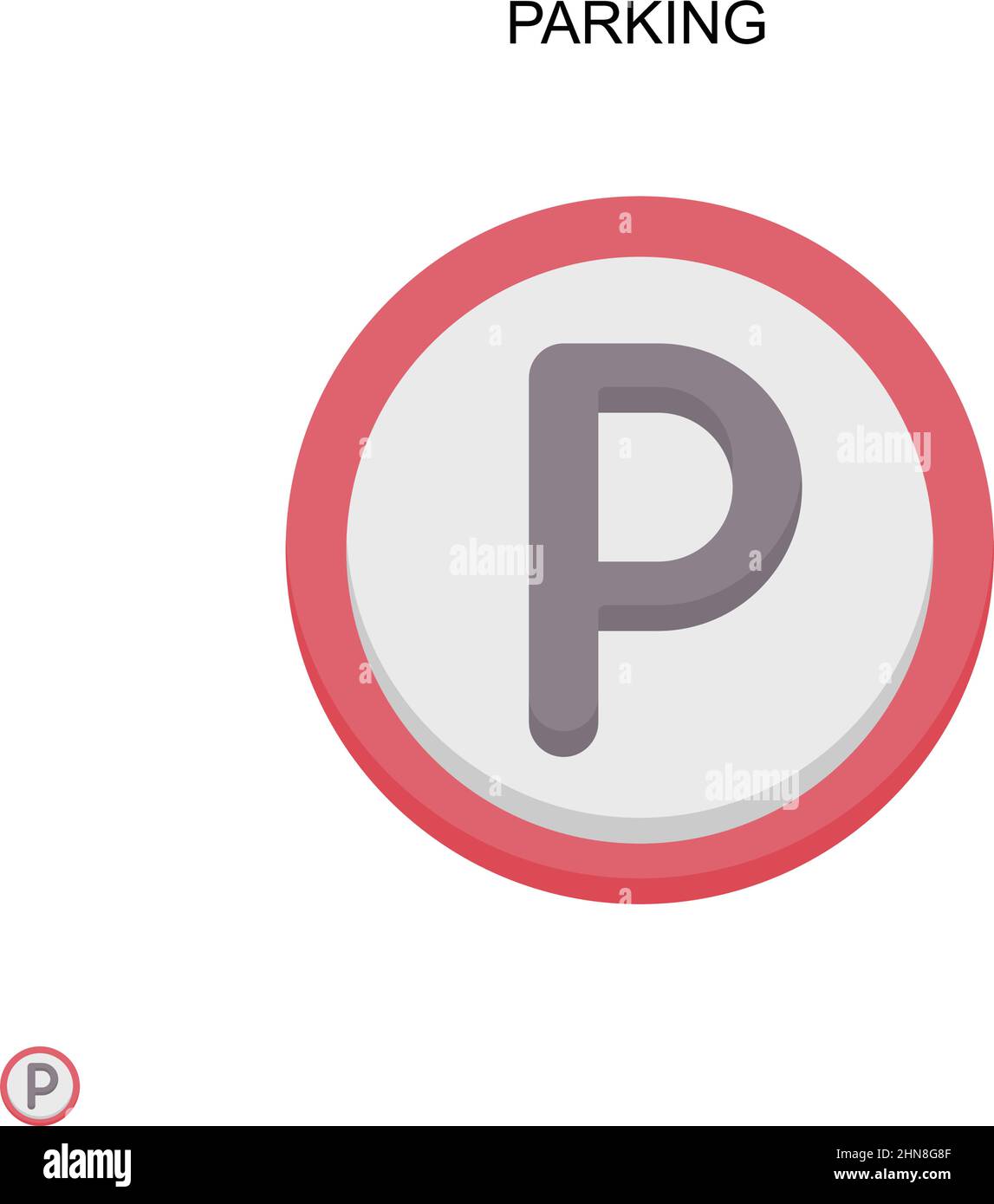 Parking Simple vector icon. Illustration symbol design template for web ...