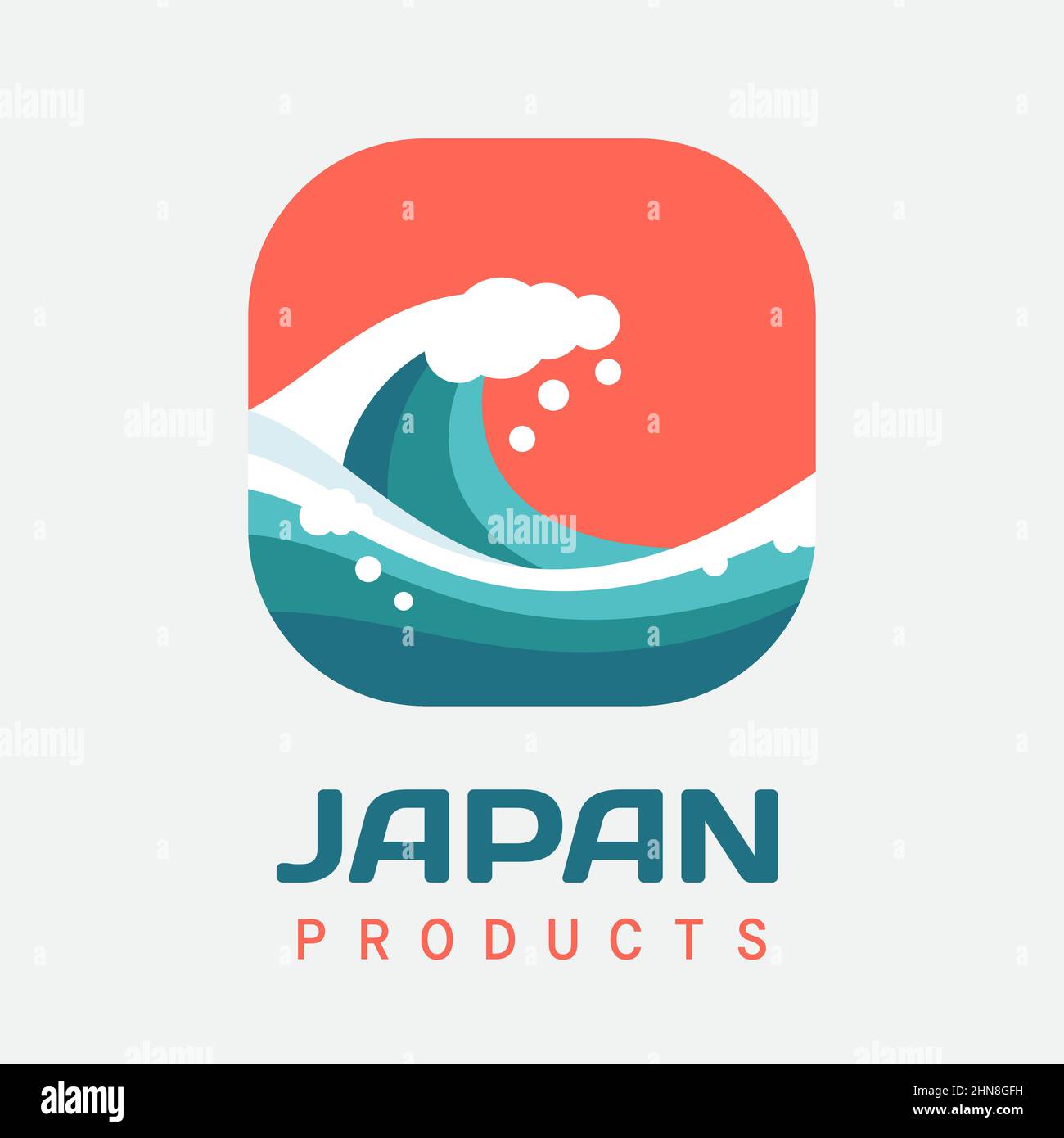 Wave logo Japan concept design.Symbol ocean sea waves for business ...