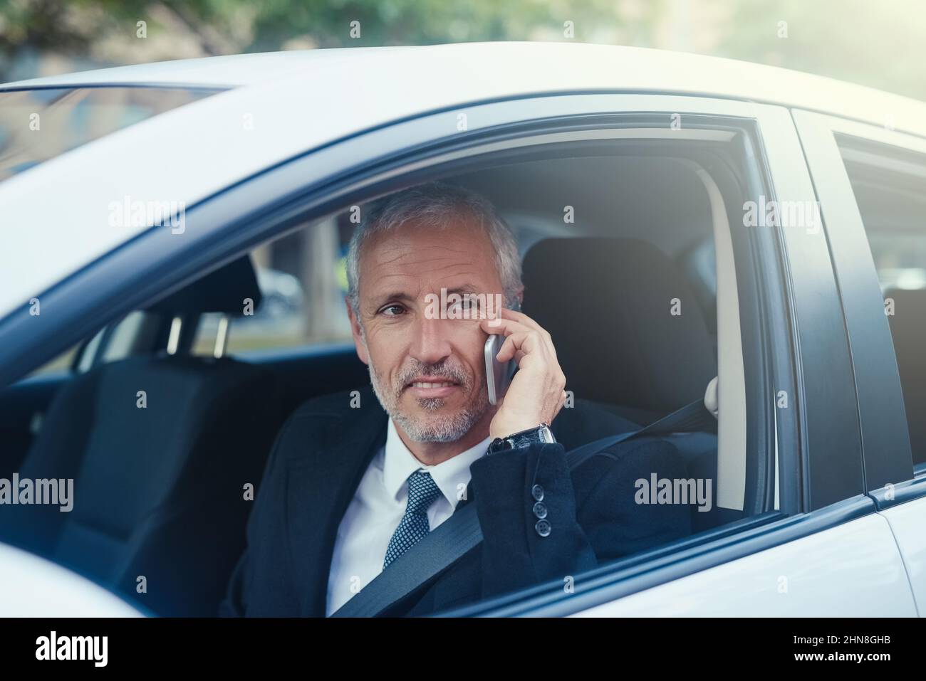 Office work in car hi-res stock photography and images - Alamy