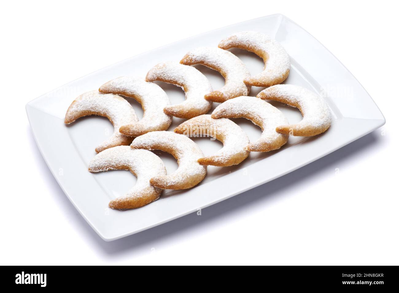Traditional German or Austrian Vanillekipferl vanilla kipferl cookies ...