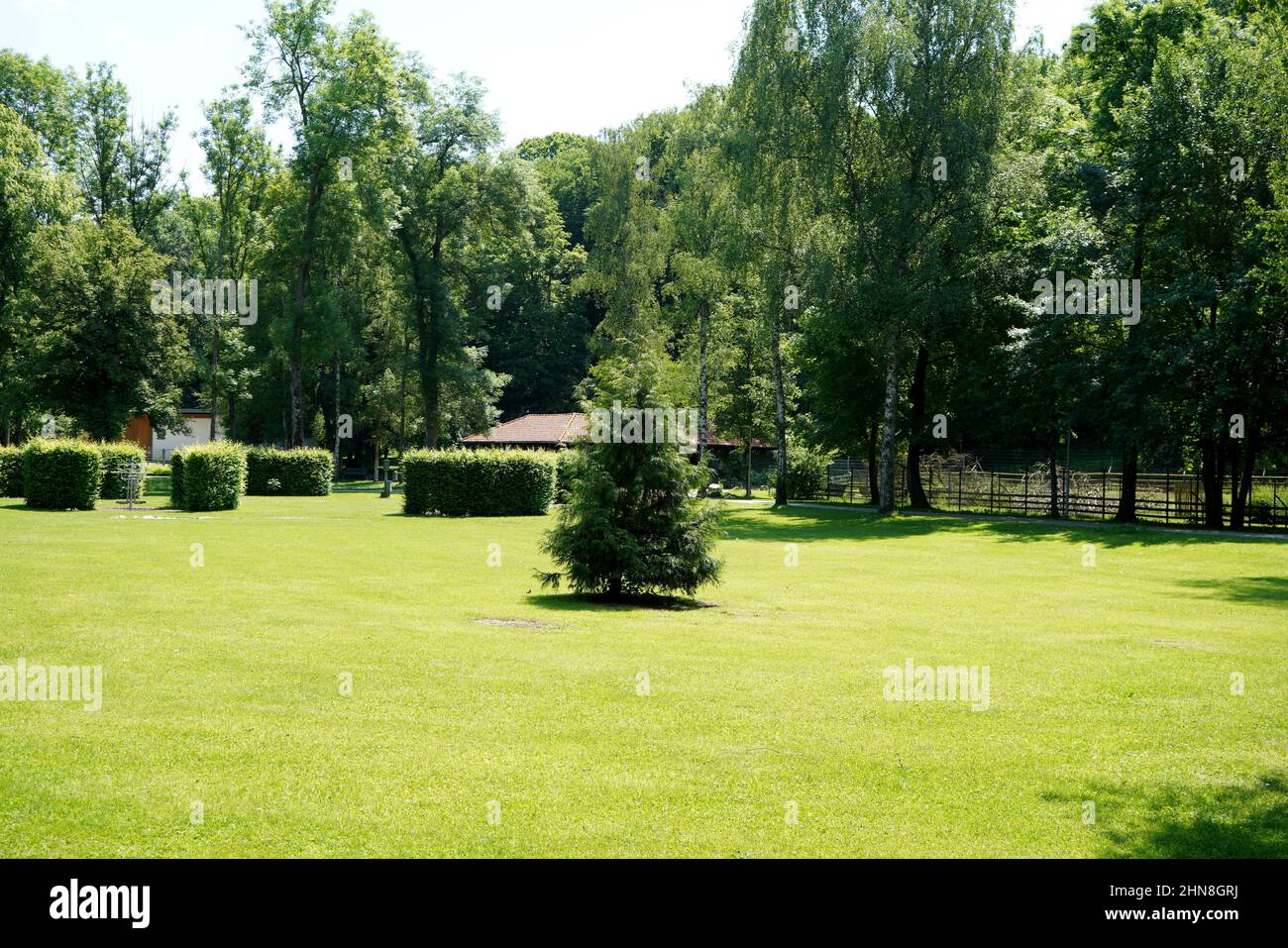 Well maintained park for recreation for all open in Germany Stock Photo ...