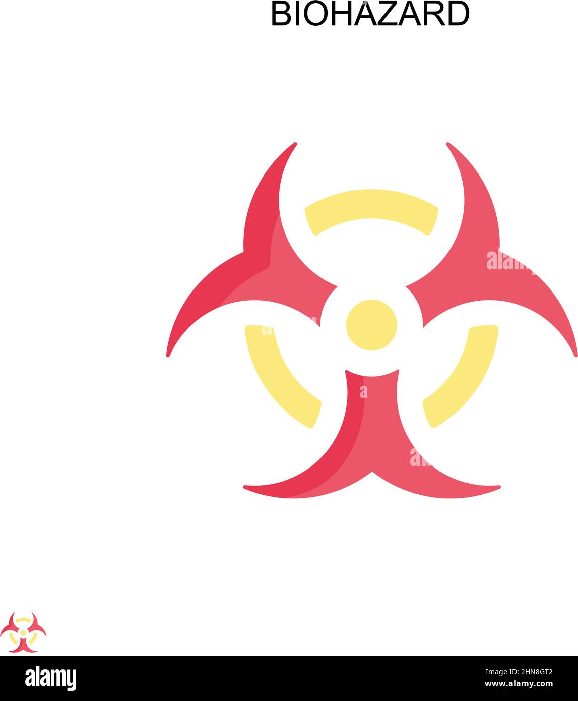 Biohazard Simple vector icon. Illustration symbol design template for ...