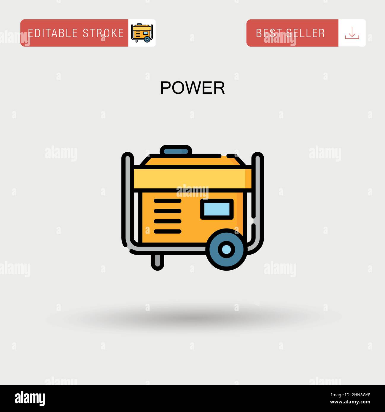 Power Simple vector icon Stock Vector Image & Art - Alamy