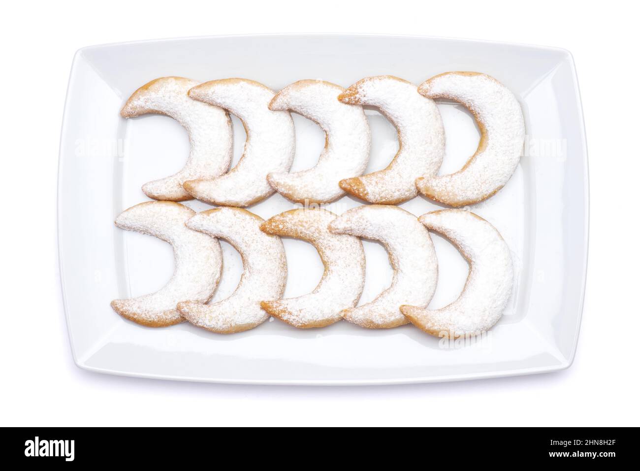 Traditional German or Austrian Vanillekipferl vanilla kipferl cookies ...