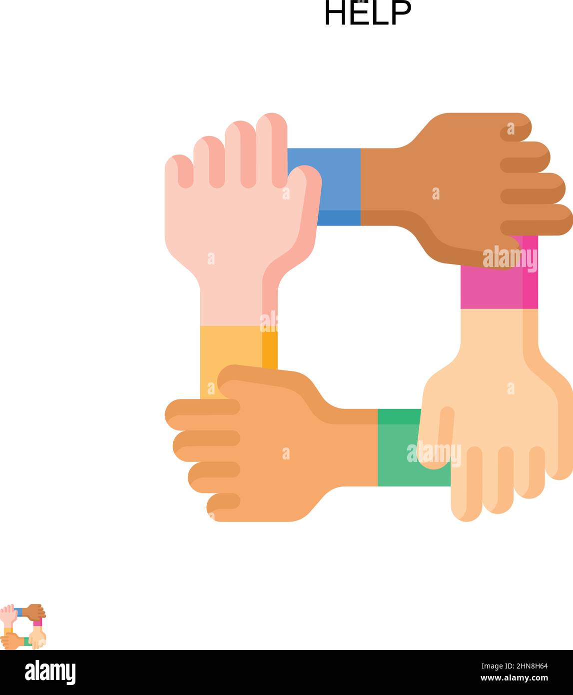 Help Simple vector icon. Illustration symbol design template for web ...