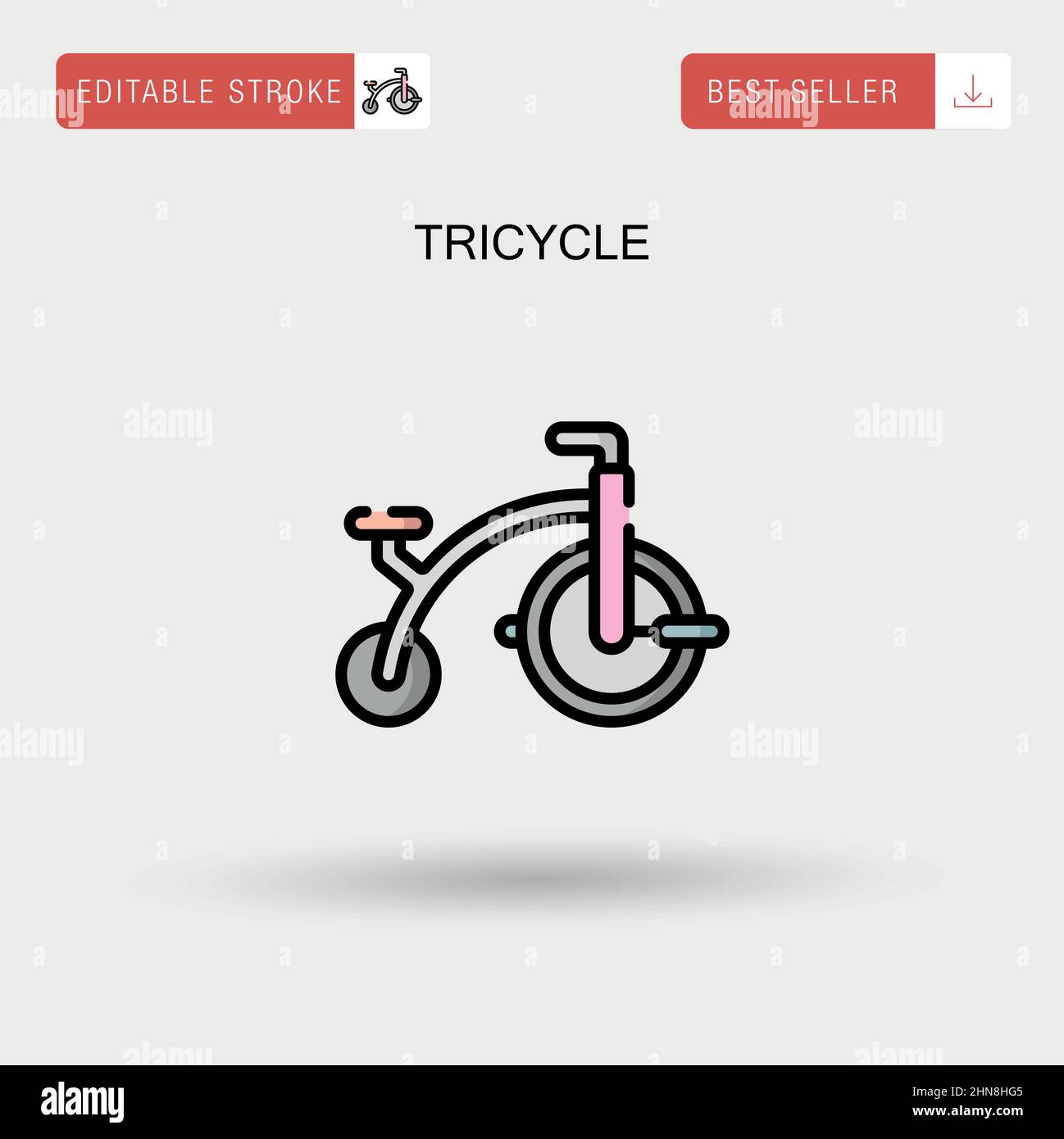 Tricycle Simple vector icon Stock Vector Image & Art - Alamy