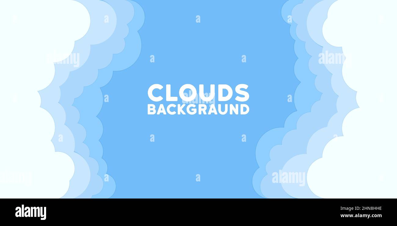 Clouds background banner. Clouds on the sky With place for your text ...