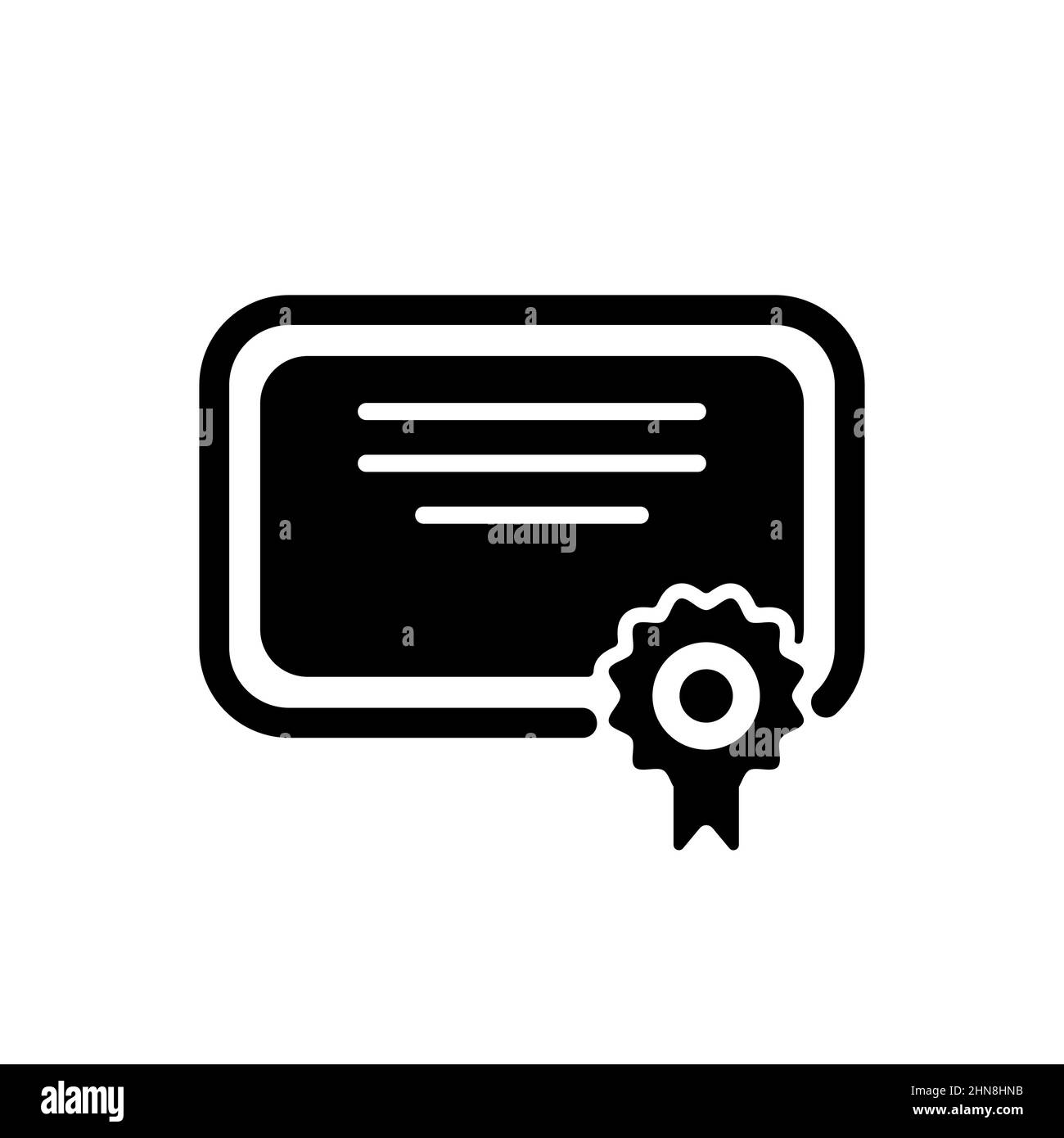 Certificate icon. Diploma or qualification document. Achievement, award ...