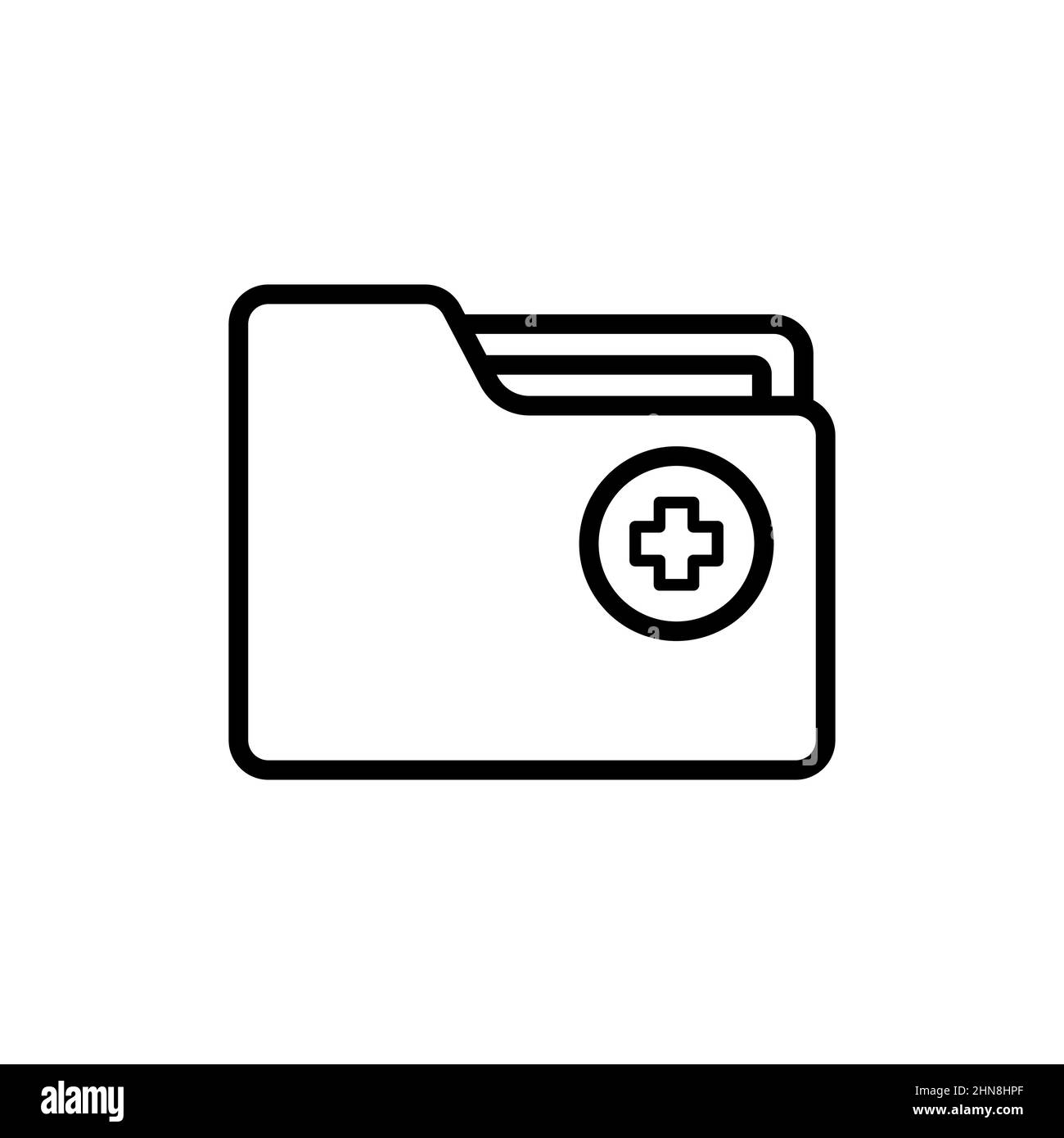 Medical folder icon. Patient file. Clinical record icon. Vector on ...