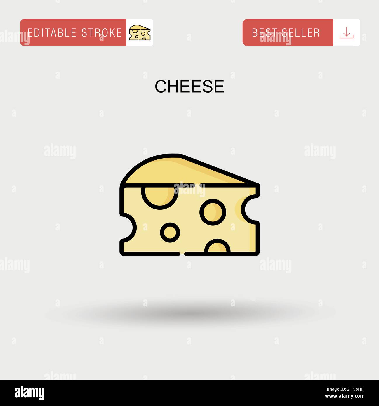 Cheese Simple vector icon Stock Vector Image & Art - Alamy