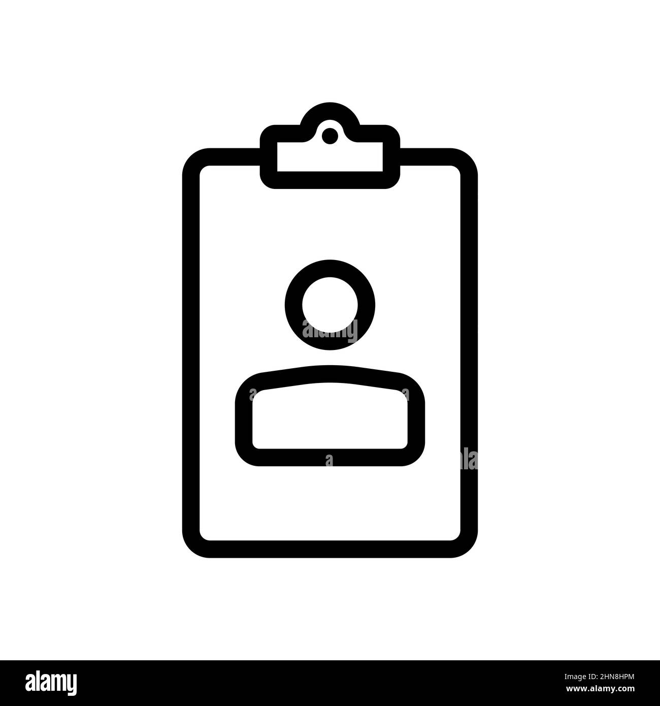 Patient file icon. Personal profile. Vector on isolated white ...