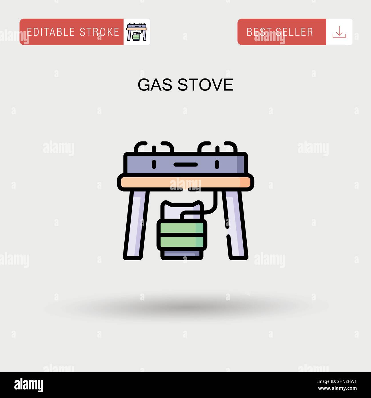 Gas stove icon black Stock Vector Images - Alamy