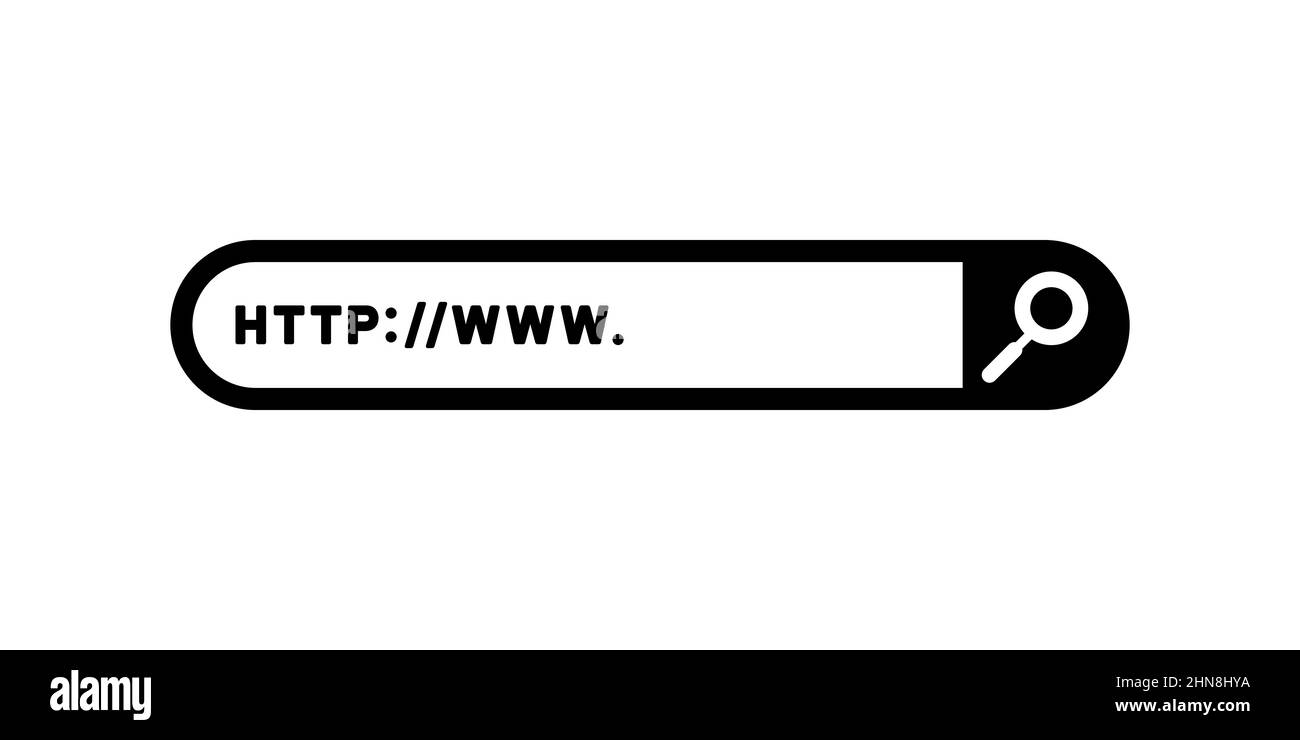 Search bar icon. Http sign. Data searching. Vector on isolated white ...