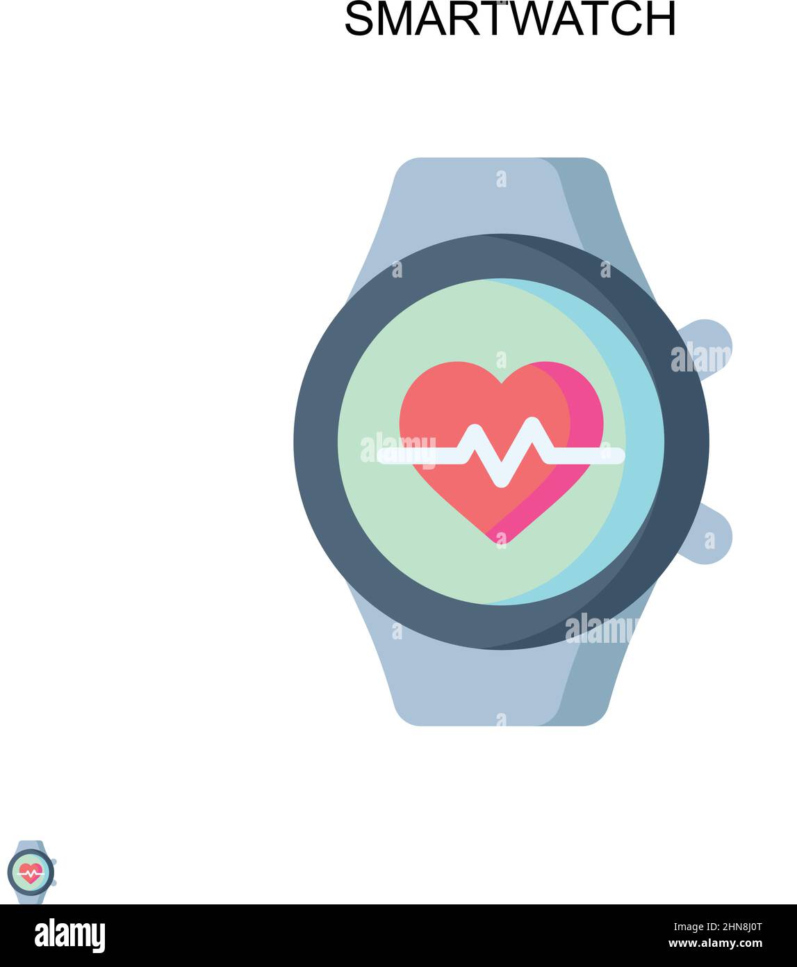 Smartwatch Simple vector icon. Illustration symbol design template for ...