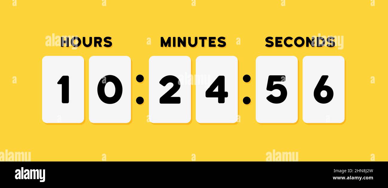 Countdown icon. Days hours and minute left. Vector on isolated white ...