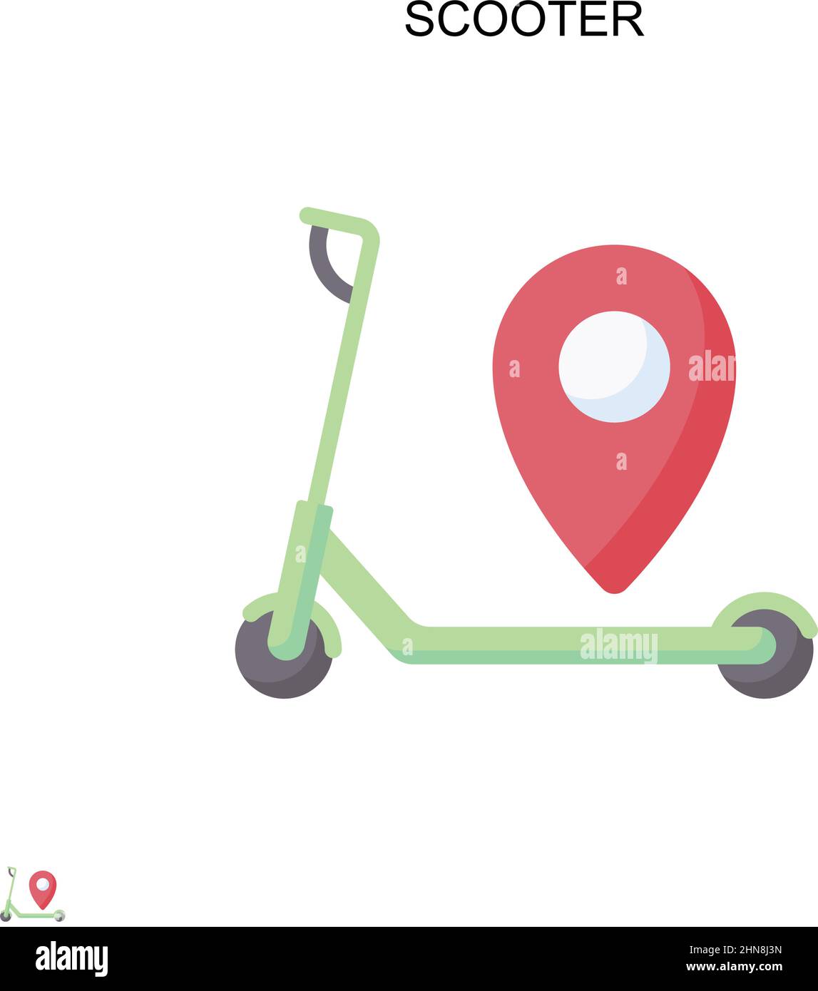 Scooter Simple vector icon. Illustration symbol design template for web ...