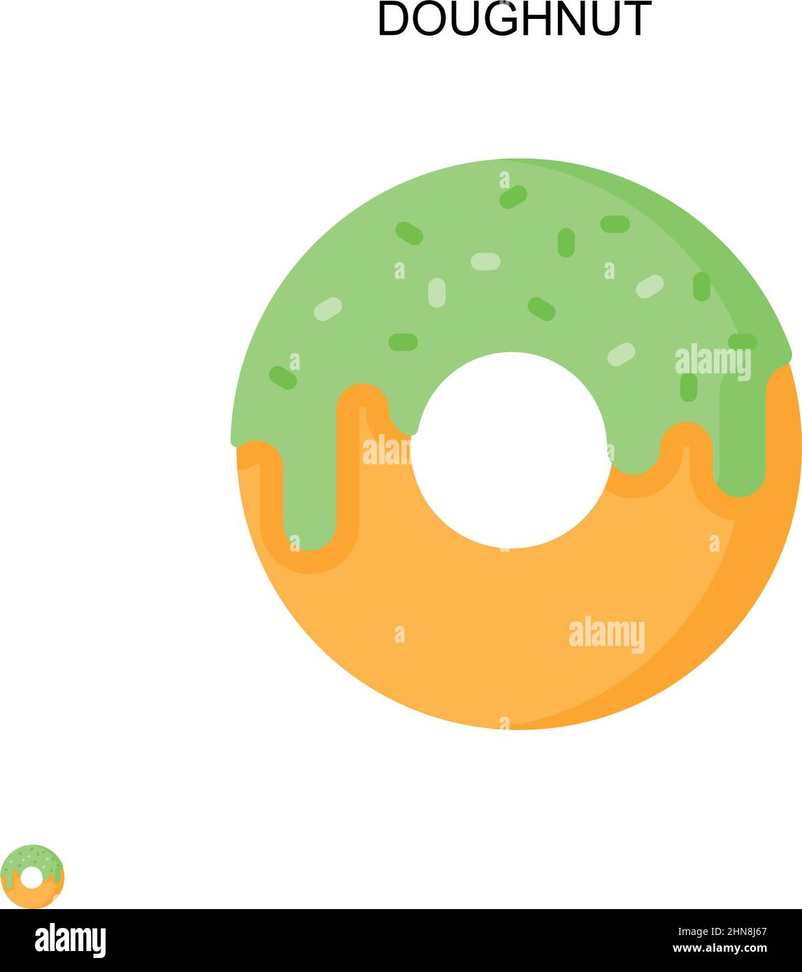 Doughnut Simple vector icon. Illustration symbol design template for ...