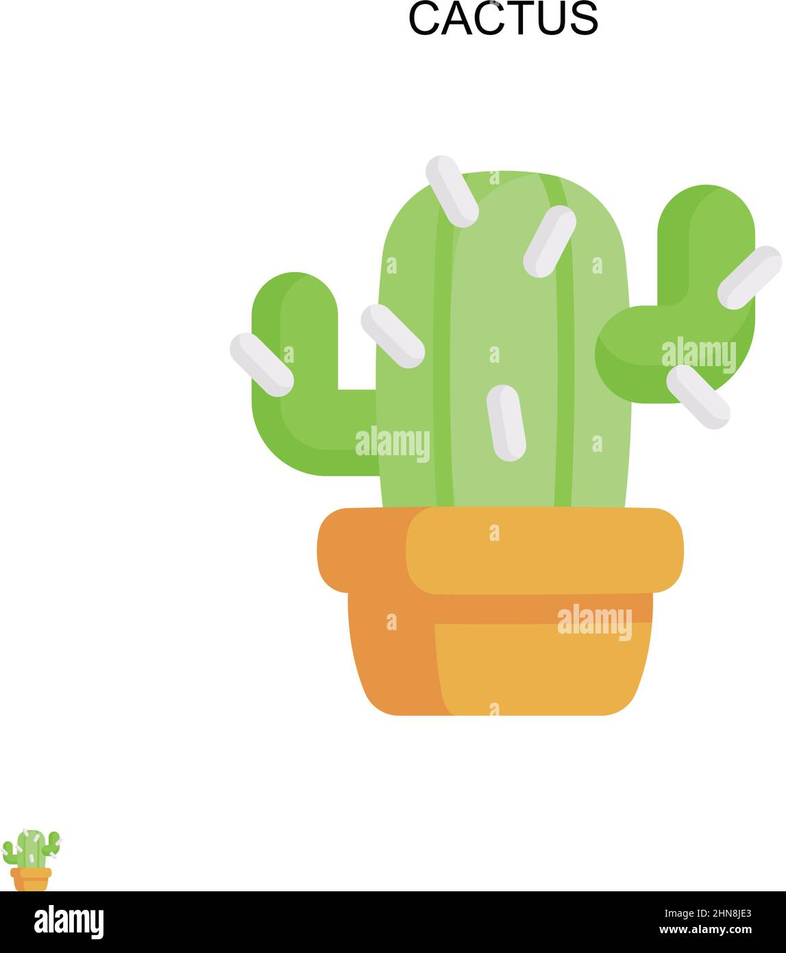 Cactus Simple vector icon. Illustration symbol design template for web ...