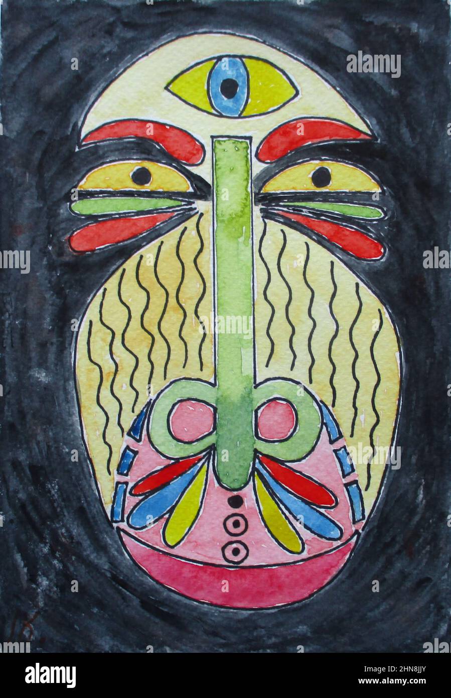 African folk art painting hi-res stock photography and images - Alamy