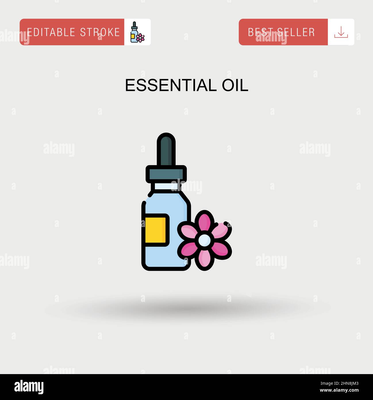 White essential oil bottle icon Stock Vector Images - Alamy