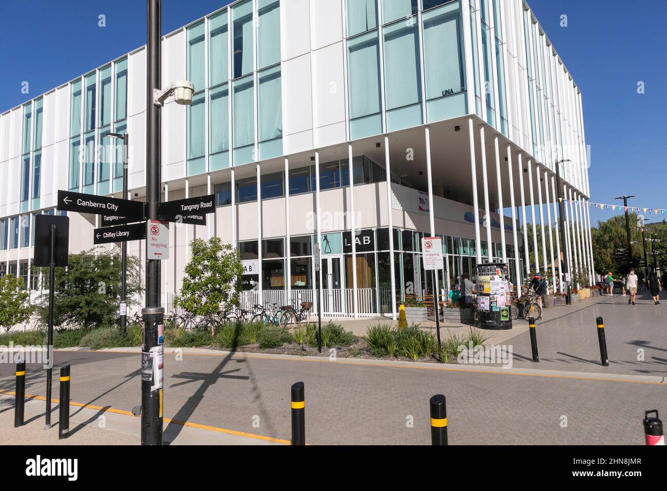 Campus of the ANU Australian National University in Canberra city ...
