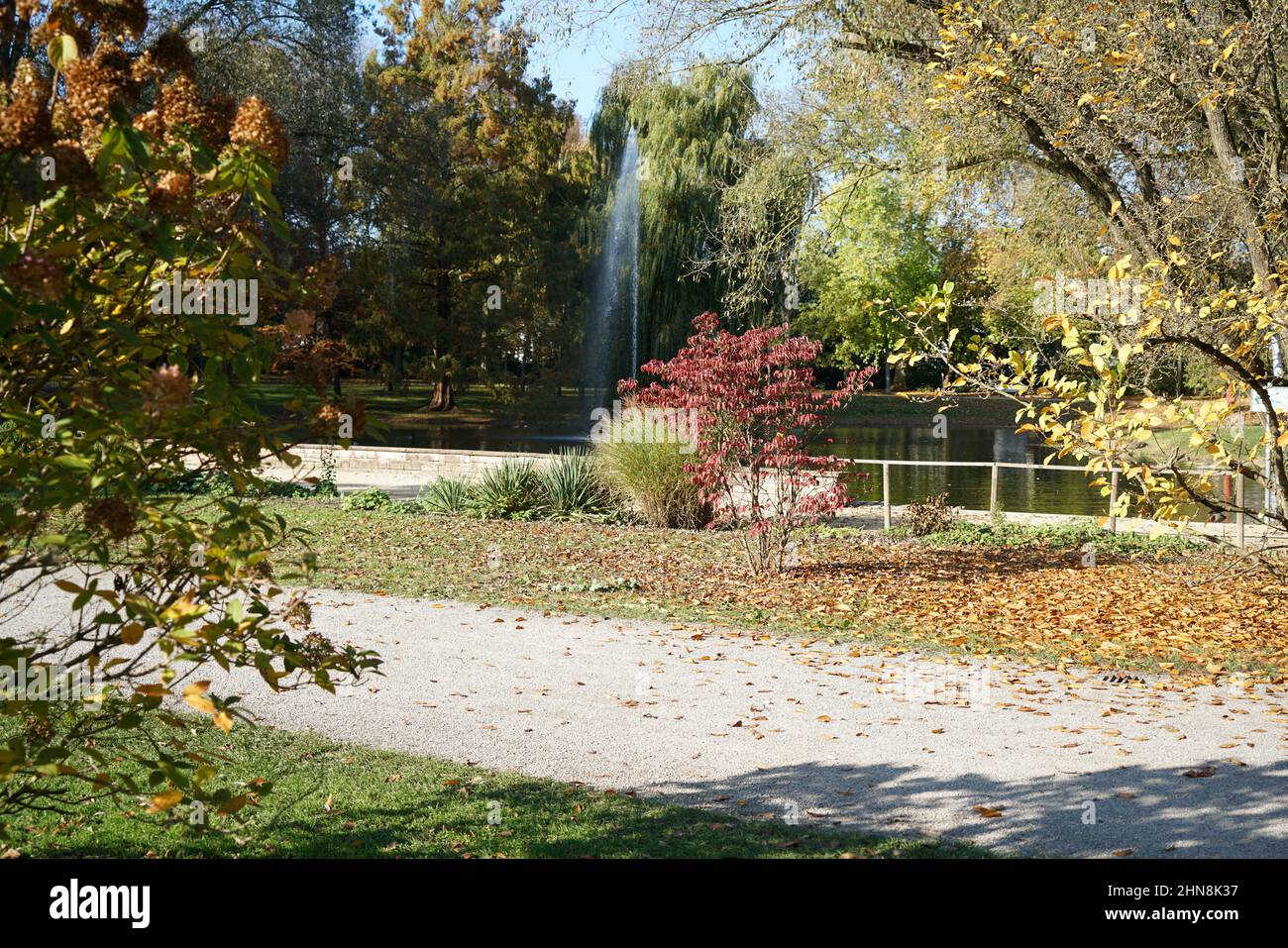 Well maintained park for recreation for all open in Germany Stock Photo ...