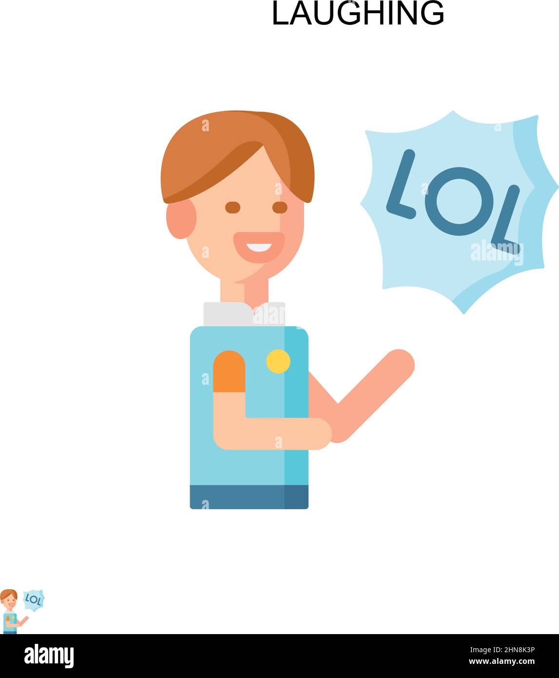 Portrait laughing young woman Stock Vector Images - Alamy