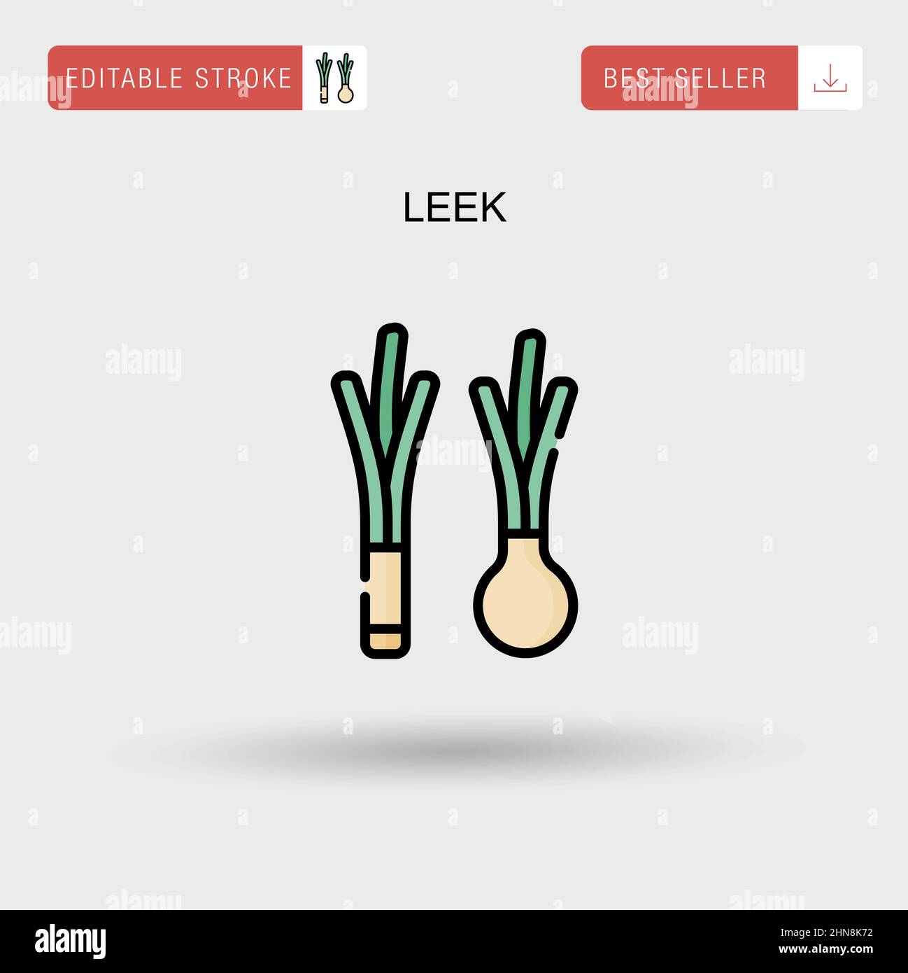 Leeks icon Stock Vector Images - Alamy