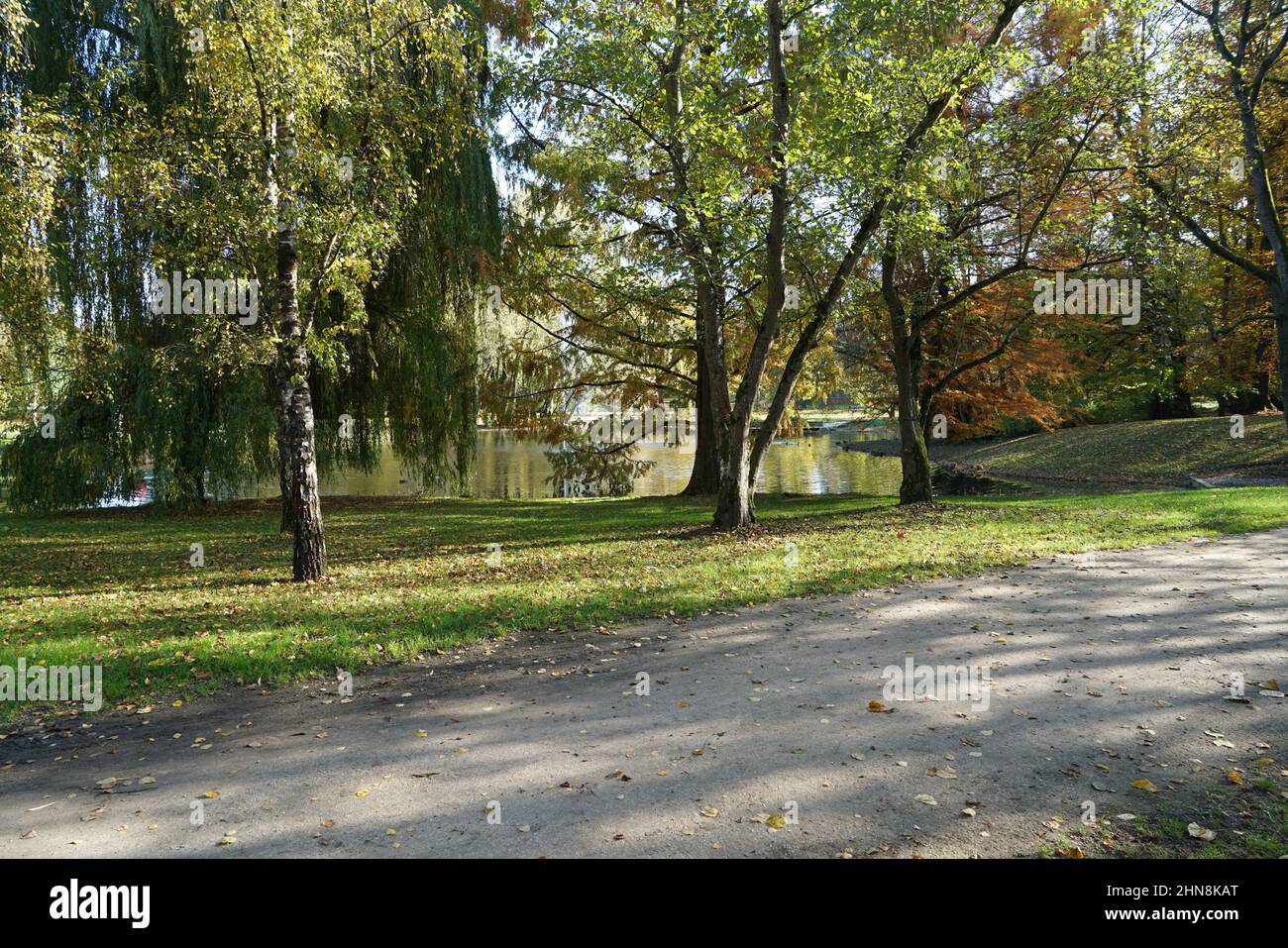 Well maintained park for recreation for all open in Germany Stock Photo ...