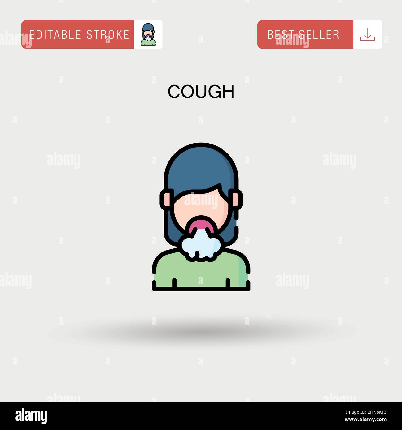 Cough Simple vector icon Stock Vector Image & Art - Alamy