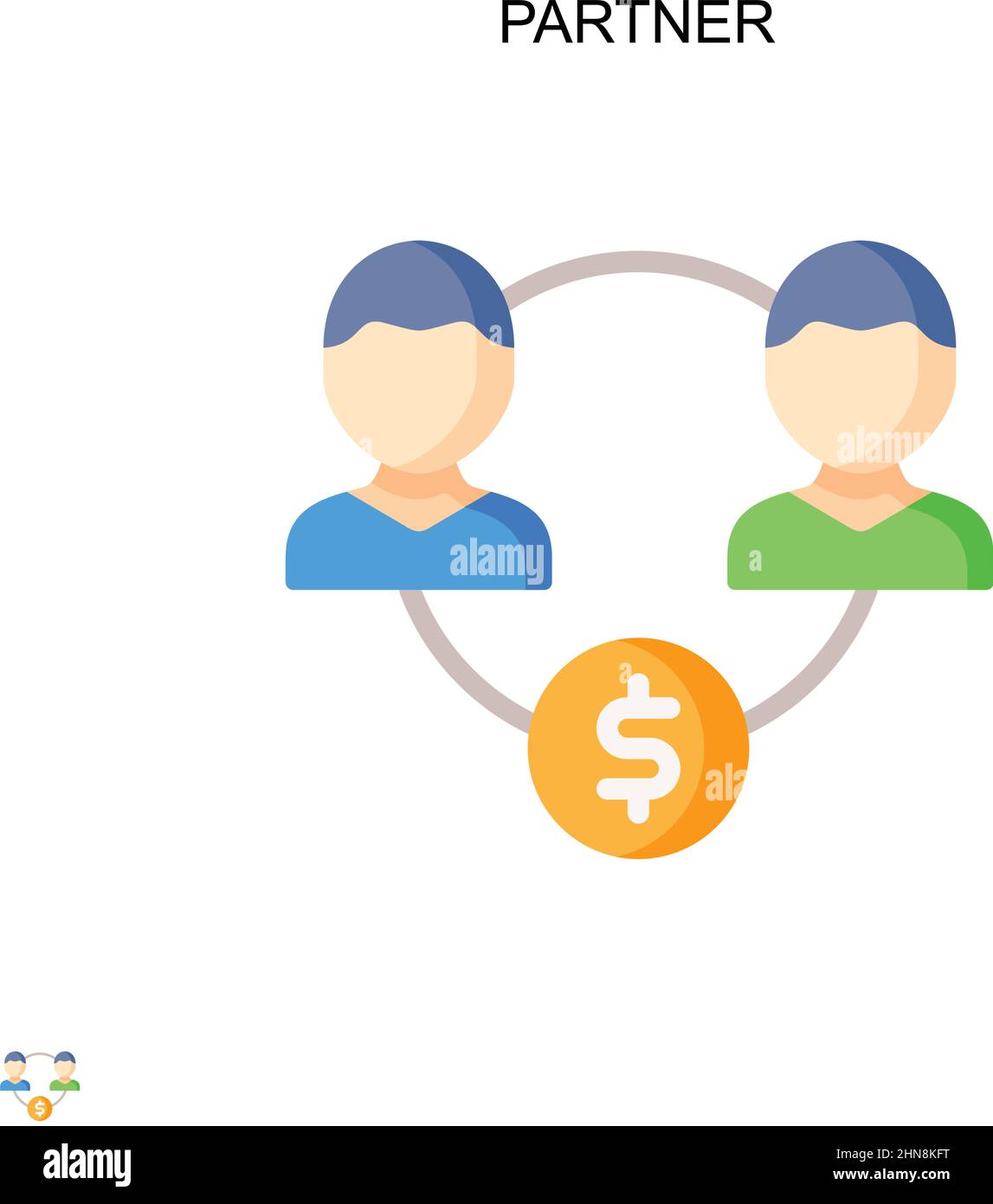 Partner Simple vector icon. Illustration symbol design template for web ...