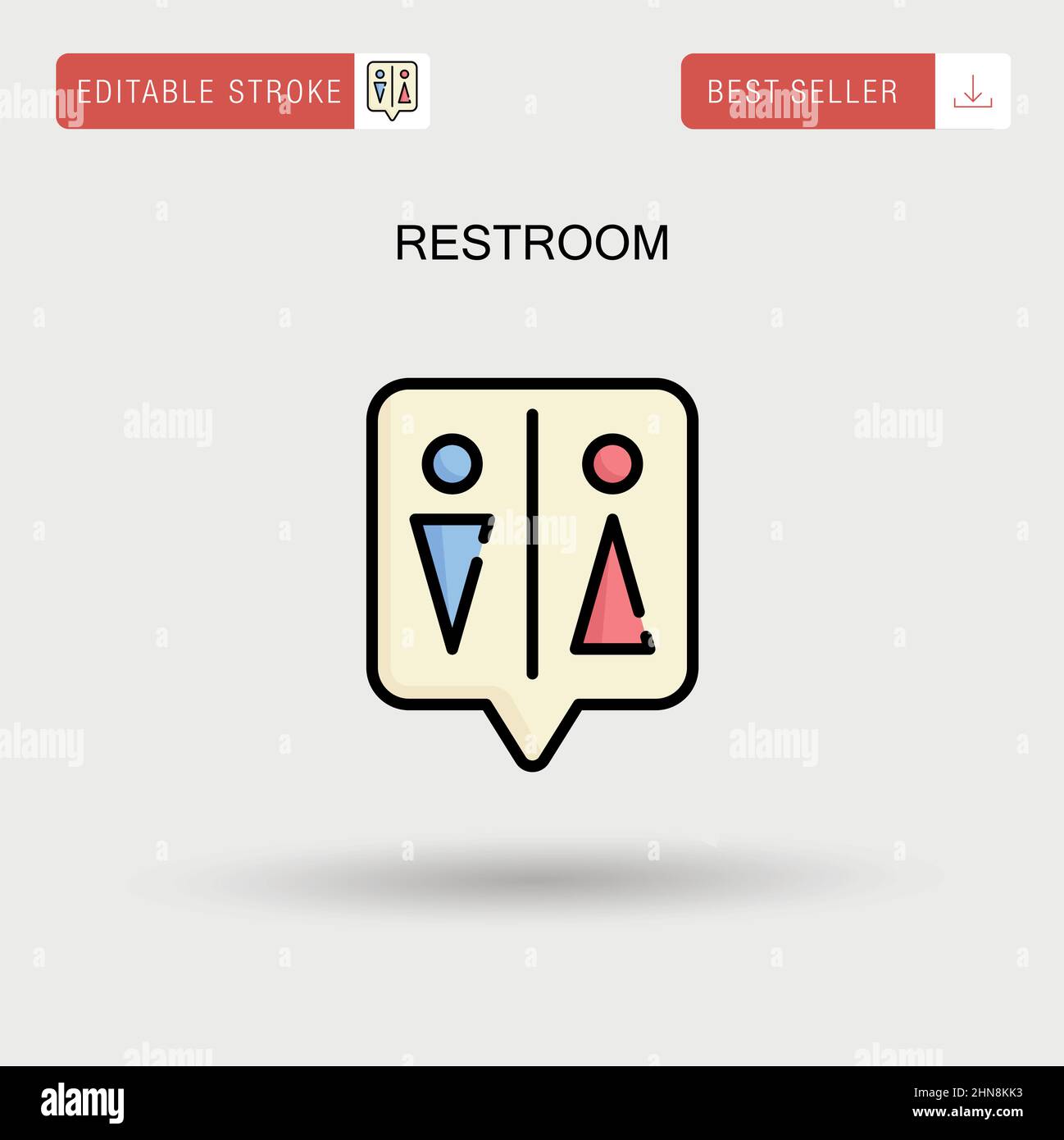 Restroom Simple vector icon Stock Vector Image & Art - Alamy