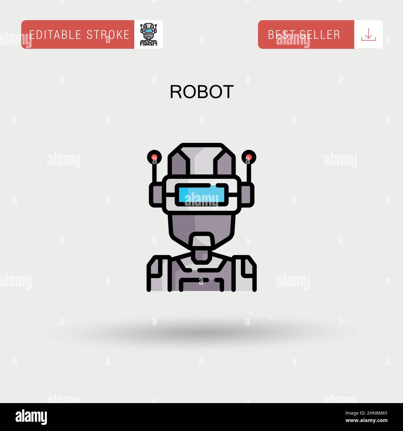 Robot Simple vector icon Stock Vector Image & Art - Alamy