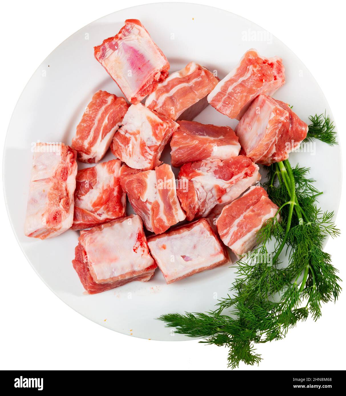 Pieces of fresh uncooked pork ribs Stock Photo - Alamy