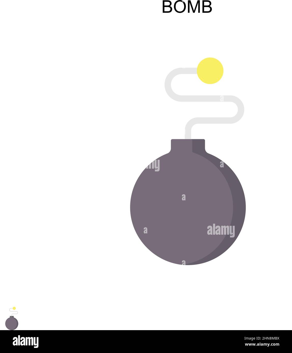 Bomb Simple vector icon. Illustration symbol design template for web ...