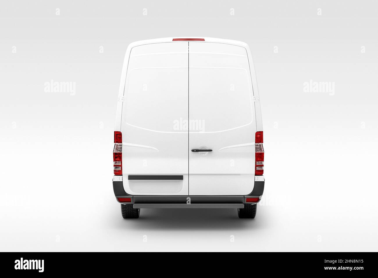 Panel Van Mockup 3D Rendering Stock Photo - Alamy