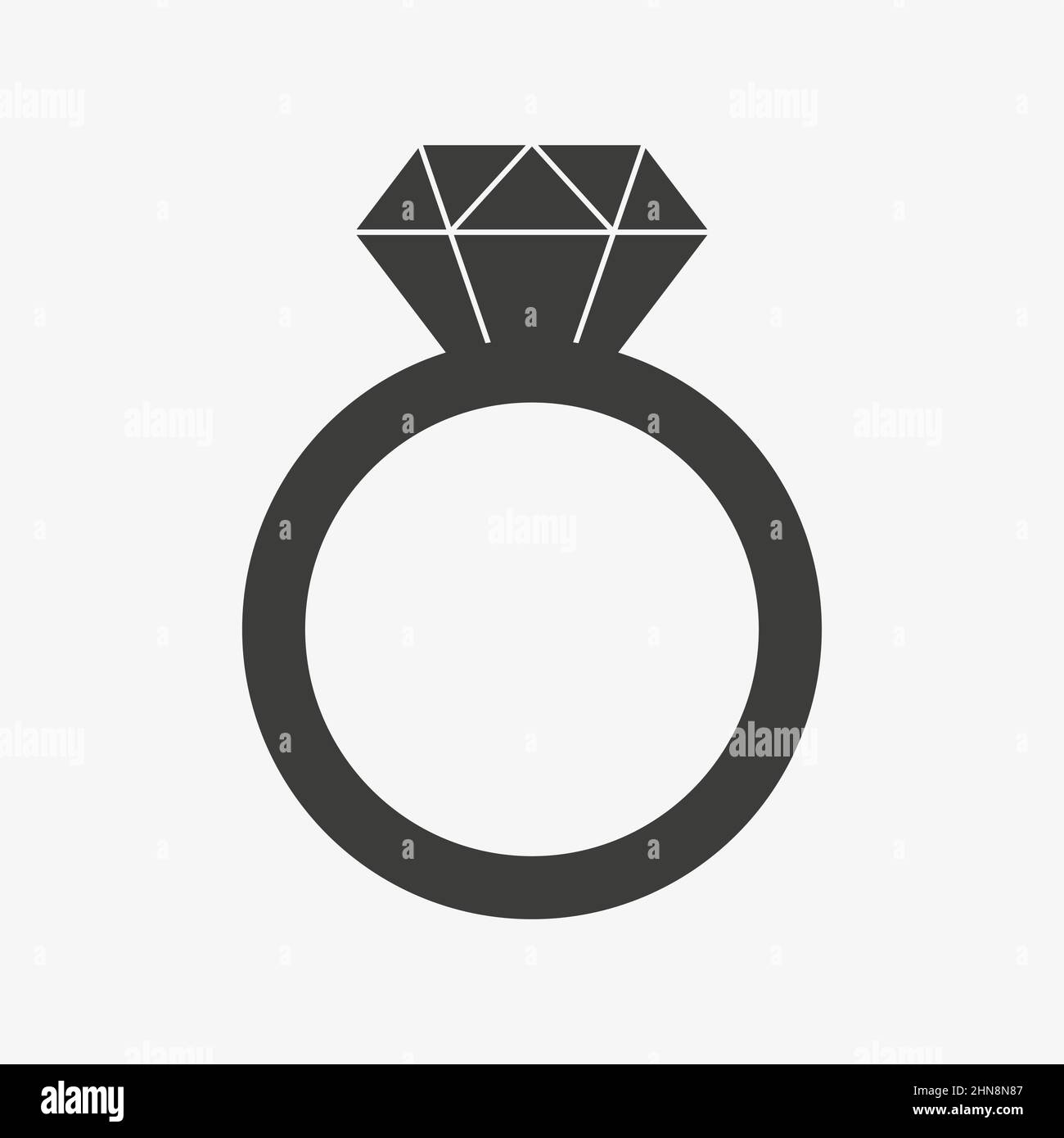 Ring vector icon isolated on white background Stock Vector Image & Art ...