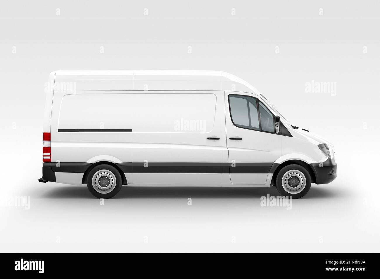 Panel Van Mockup 3D Rendering Stock Photo - Alamy