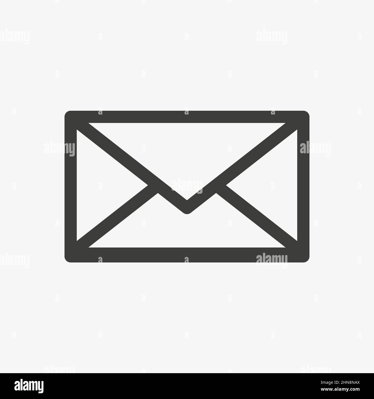 Closed letter vector icon on white background Stock Vector Image & Art ...