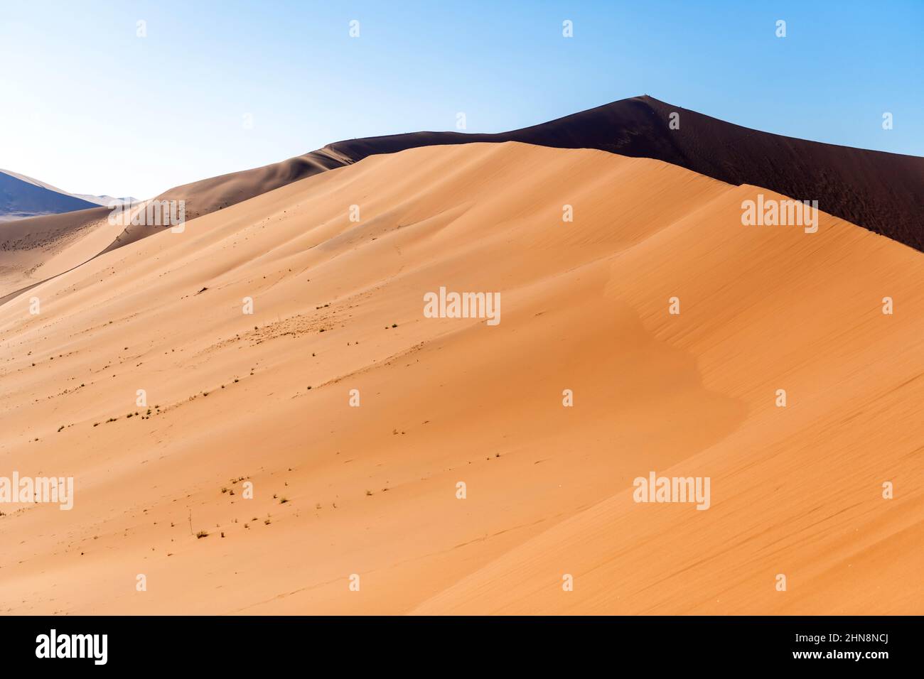 Big perfect duna on the blue sky background, Namibia Stock Photo - Alamy