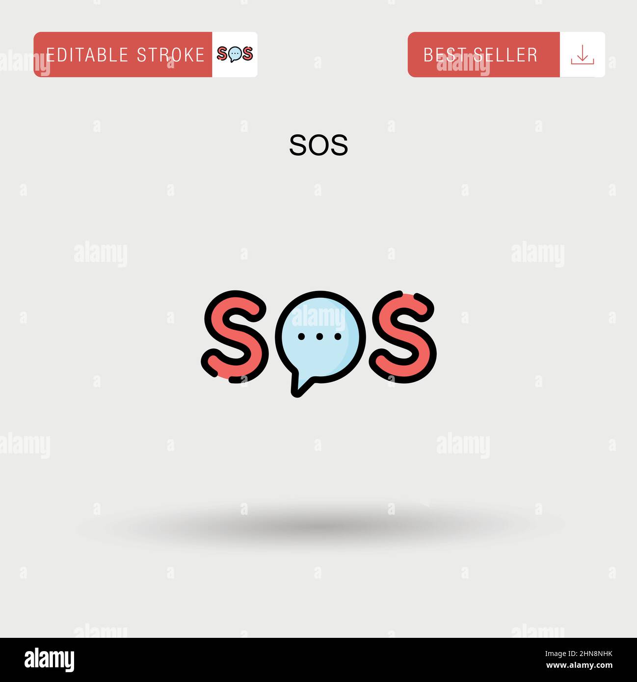 Sos Simple vector icon Stock Vector Image & Art - Alamy
