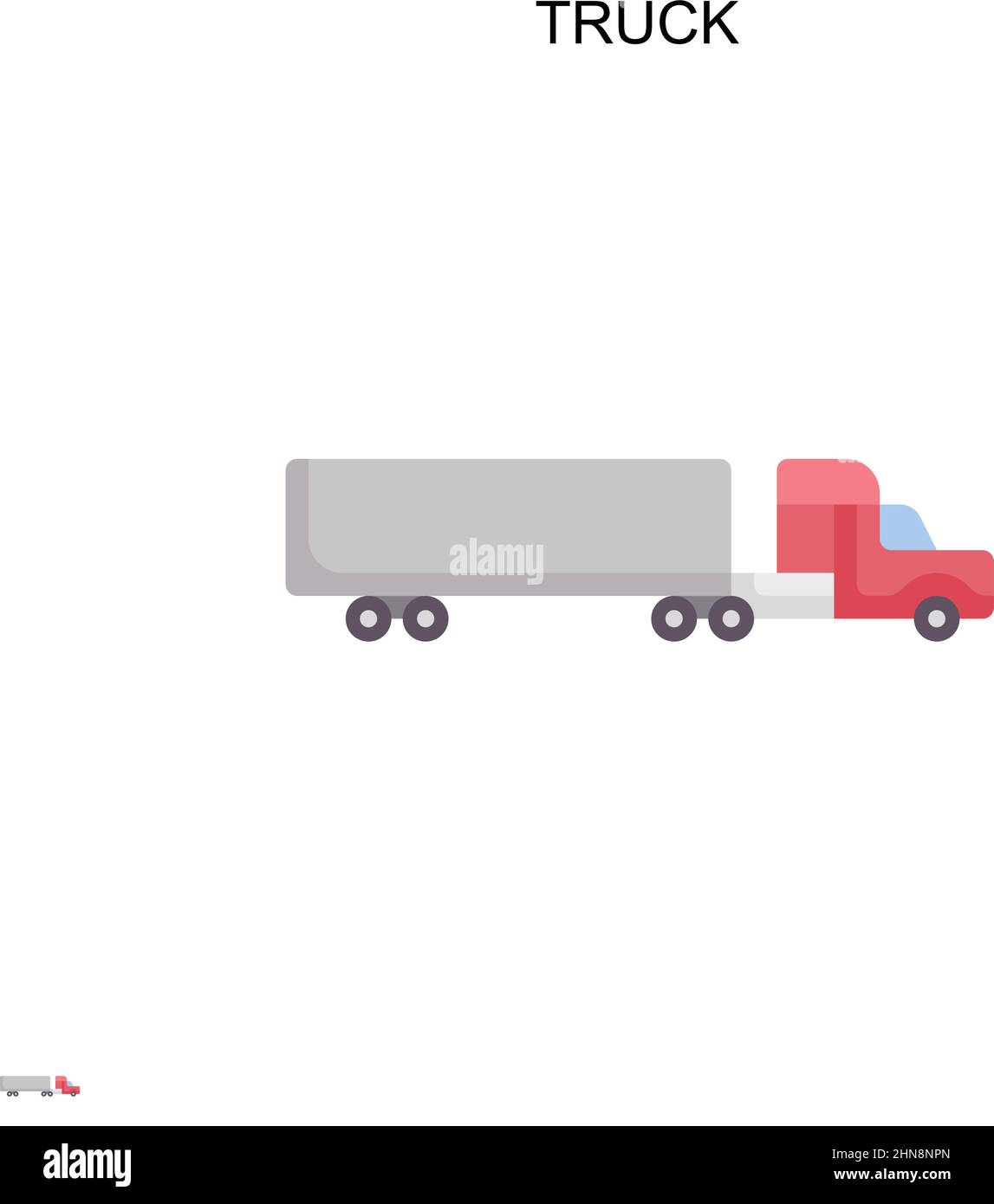 Truck Simple vector icon. Illustration symbol design template for web ...