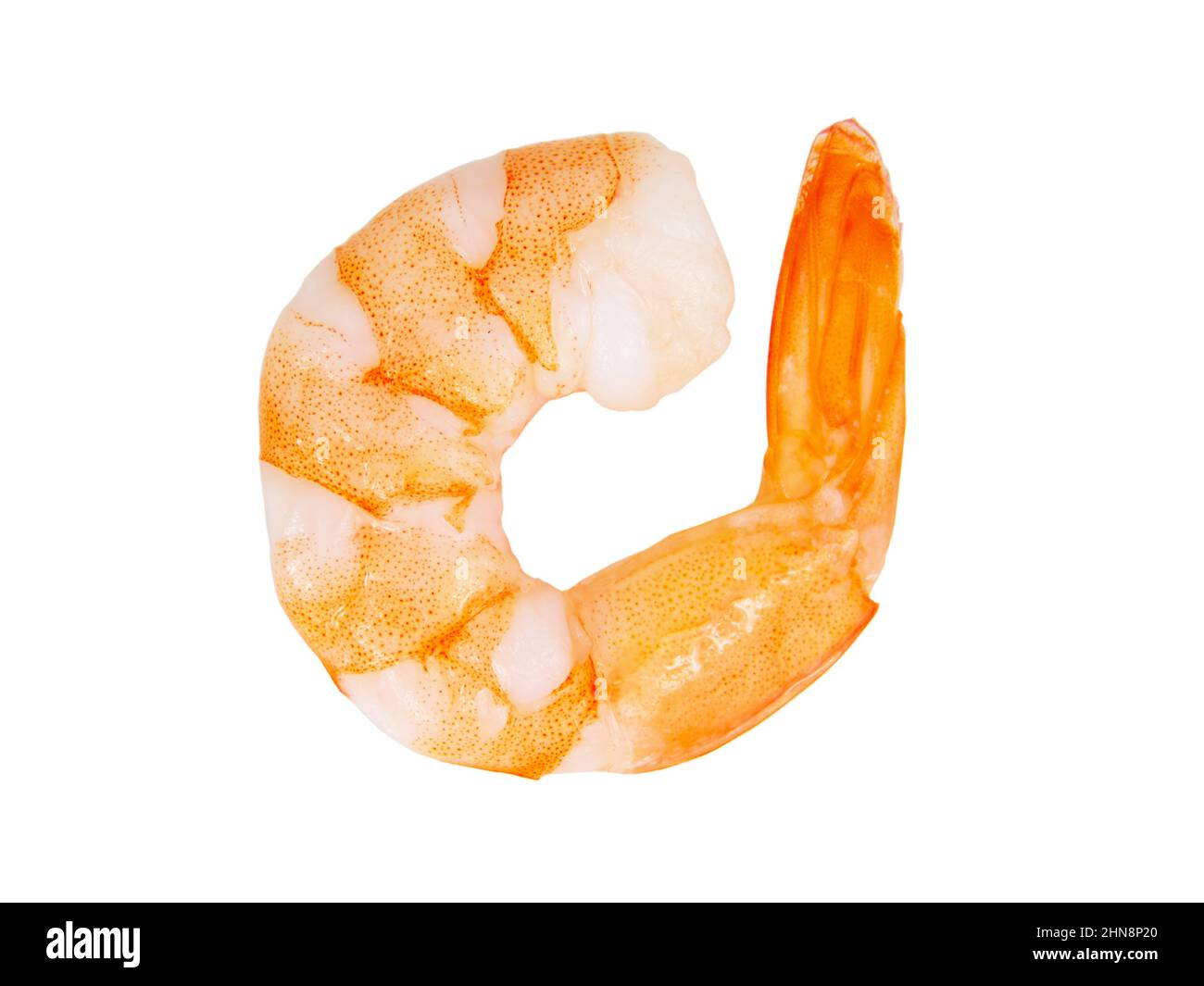 One peeled shrimp isolated on the white background Stock Photo - Alamy