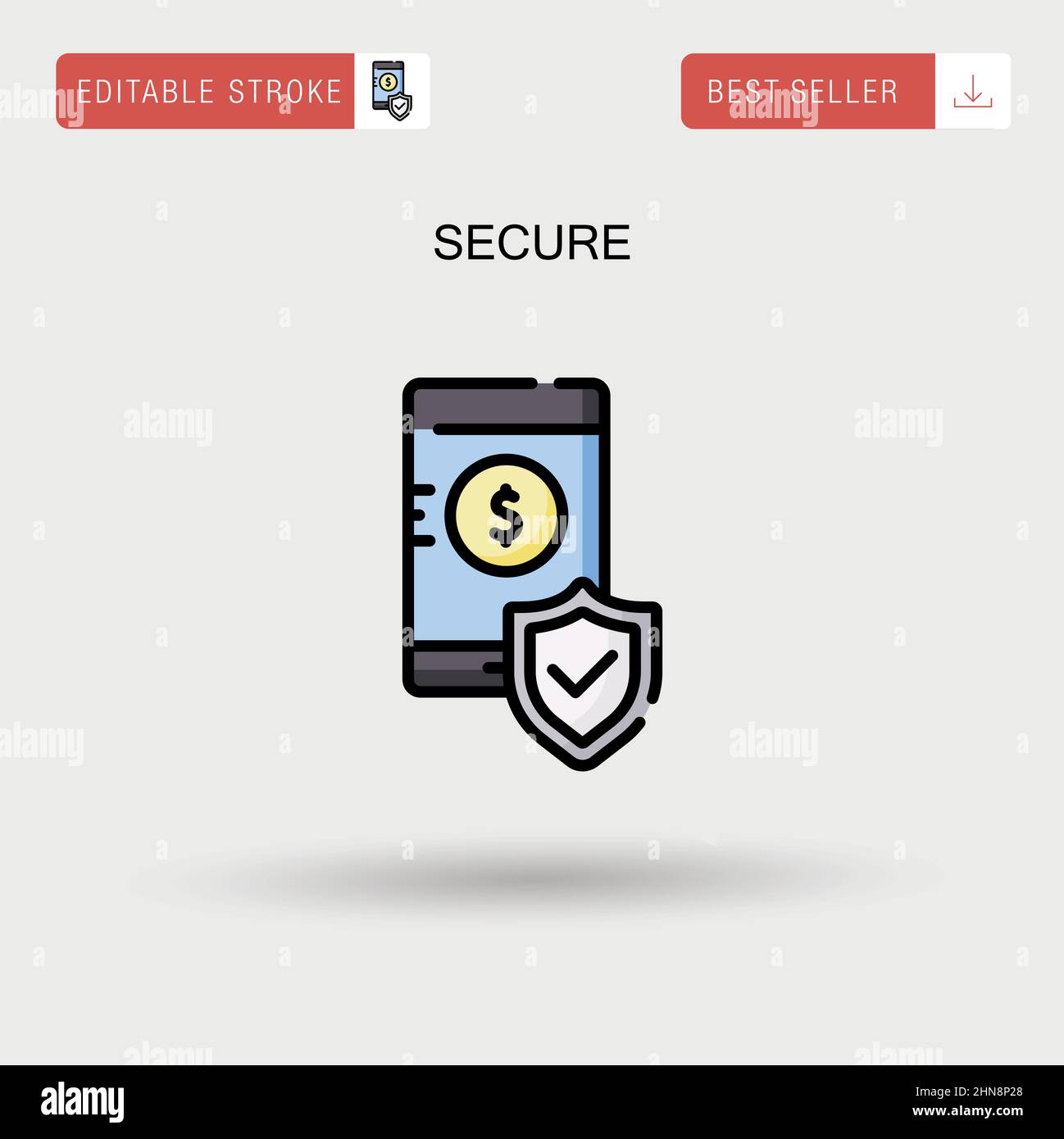 Secure Simple vector icon Stock Vector Image & Art - Alamy